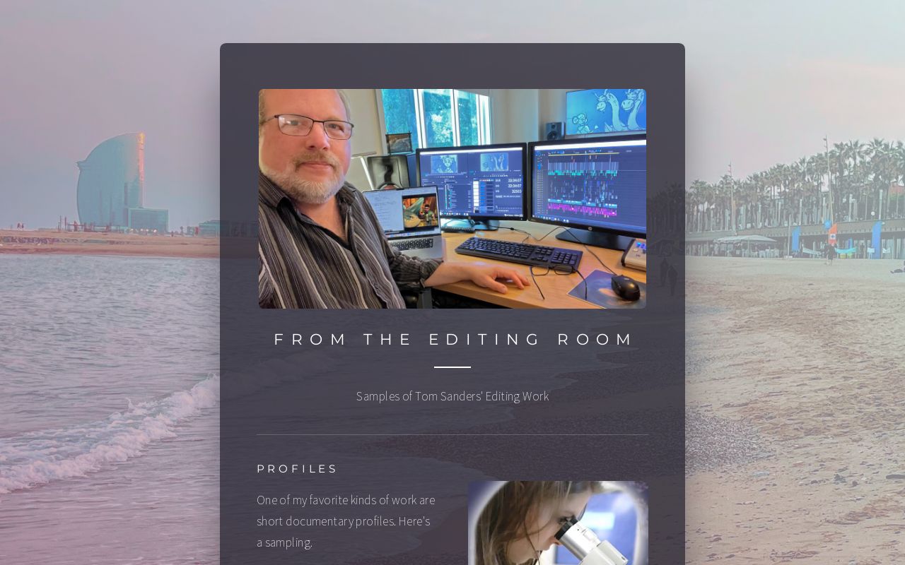 Professional Editor Tom Sanders